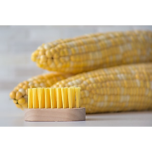 Fox Run Corn Desilking Brush, Wood and Plastic