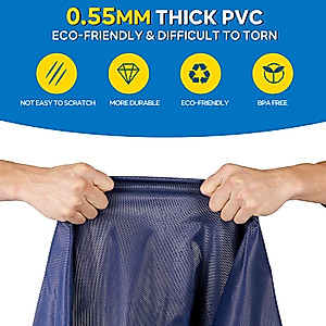 Splash Pad - Splash Pad for Dogs and Kids, Dog Splash Pad 67'', Inflatable Water Summer Pool Toys, Outdoor Play Mat for Kids & Toddlers - Navy