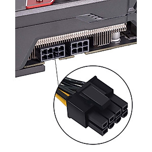 COMeap 8 Pin PCIe Splitter Cable, GPU VGA PCIe 8 Pin Female to 3X 8 Pin(6+2) Male PCI Express Adapter Extension for Bitcoin Ethereum Mining 11.4-inch(29cm)