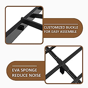 AMERLIFE Queen Size Storage Bed Frame with Charging Station, Wooden Platform with 4 Drawers & Headboard/No Box Spring Needed/Noise-Free/Cherry