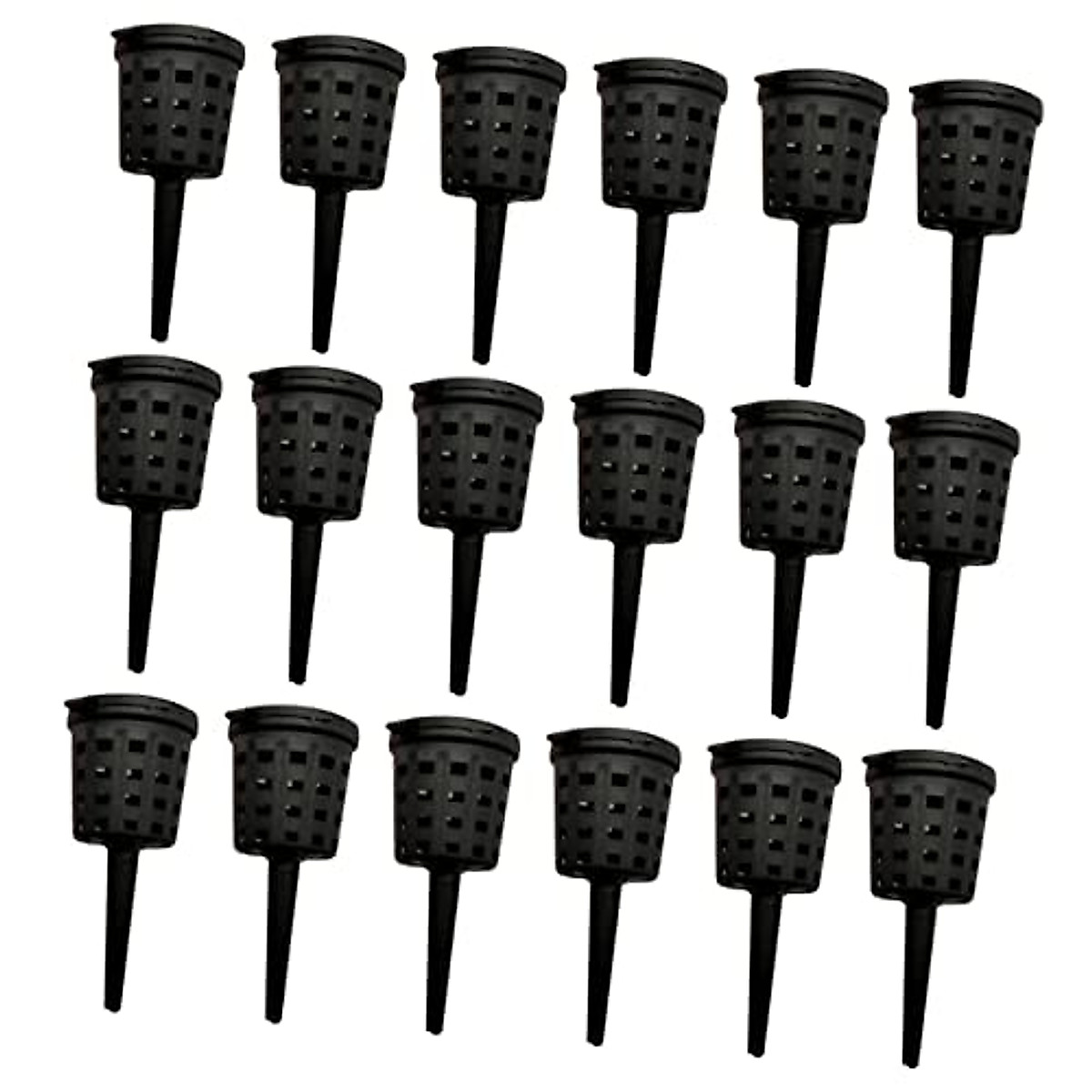 HANABASS 50pcs Basket Fertiliser Holder for Orchid Pot Bonsai Rooting Portable Garden Baskets Fertilizer Cover Grow Container Plastic Potted with Propagation Flower Plant Lid