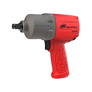 Ingersoll Rand 2235TiMAX-R 1/2" Drive Air Impact Wrench, Lightweight 4.6 lb Design, Powerful Torque Output up to 1,350 ft-lbs, Titanium Hammer Case, Max Control, Red