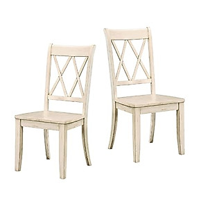 Wycian Chair Stand, Chair Cushion Seat 2PCS White Seat Height 17.5" Wood Capacity 250LB 23" L 17.5" W 40" H Living Room Bedroom Patio Dining Chairs