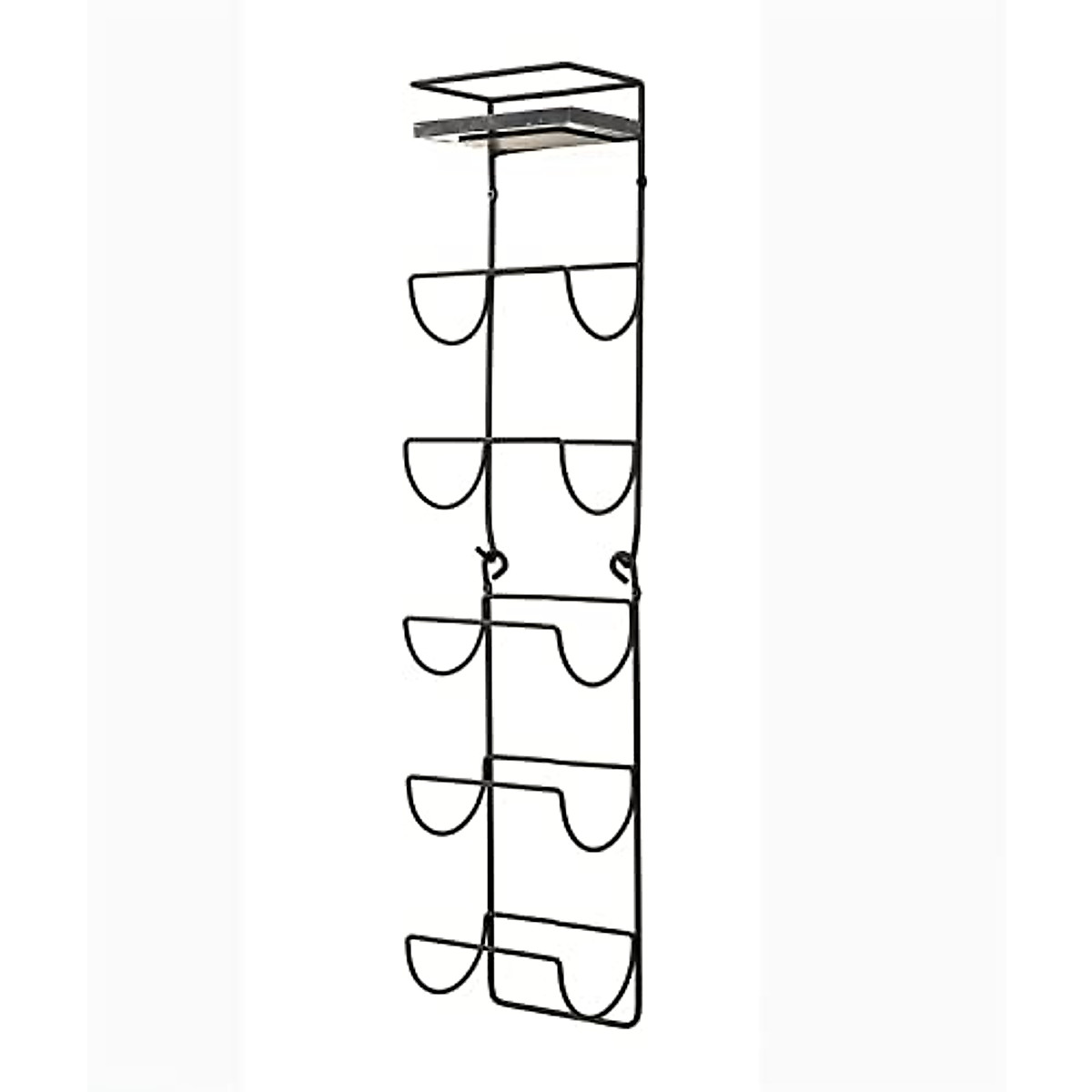 SODUKU Towel Rack Wall Mounted Metal Wine Rack with Natural Marble Top Shelf Metal Towel Racks Storage Organizer Holder for Bathroom Bath Kitchen