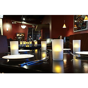 WoneNice Rechargeable Tea Light Candles with Remote Timer, Romantic Deco for Home Parties, Restaurants, Weddings, Christmas