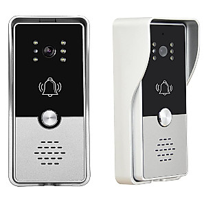 Video Doorbell Intercom System, 7" Monitor Video Door Phone Kits, Wired Video Door Entry System, IR Night Vision Door Camera, Unlock, Dual-Way Intercom Outdoor Indoor for Home Villa (Black)