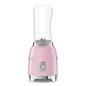 SMEG 50's Retro Style Personal Blender with Backlit Knob and Two 600 ML BPA Free bottles PBF01PKUS Pink