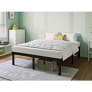 RLDVAY Queen-Bed-Frame, 12 Inch Metal-Bed-Frame-Queen, Heavy Duty Platform Bed Frame Queen Size, No Box Spring Needed, Easy Assembly, Noise-Free, Black