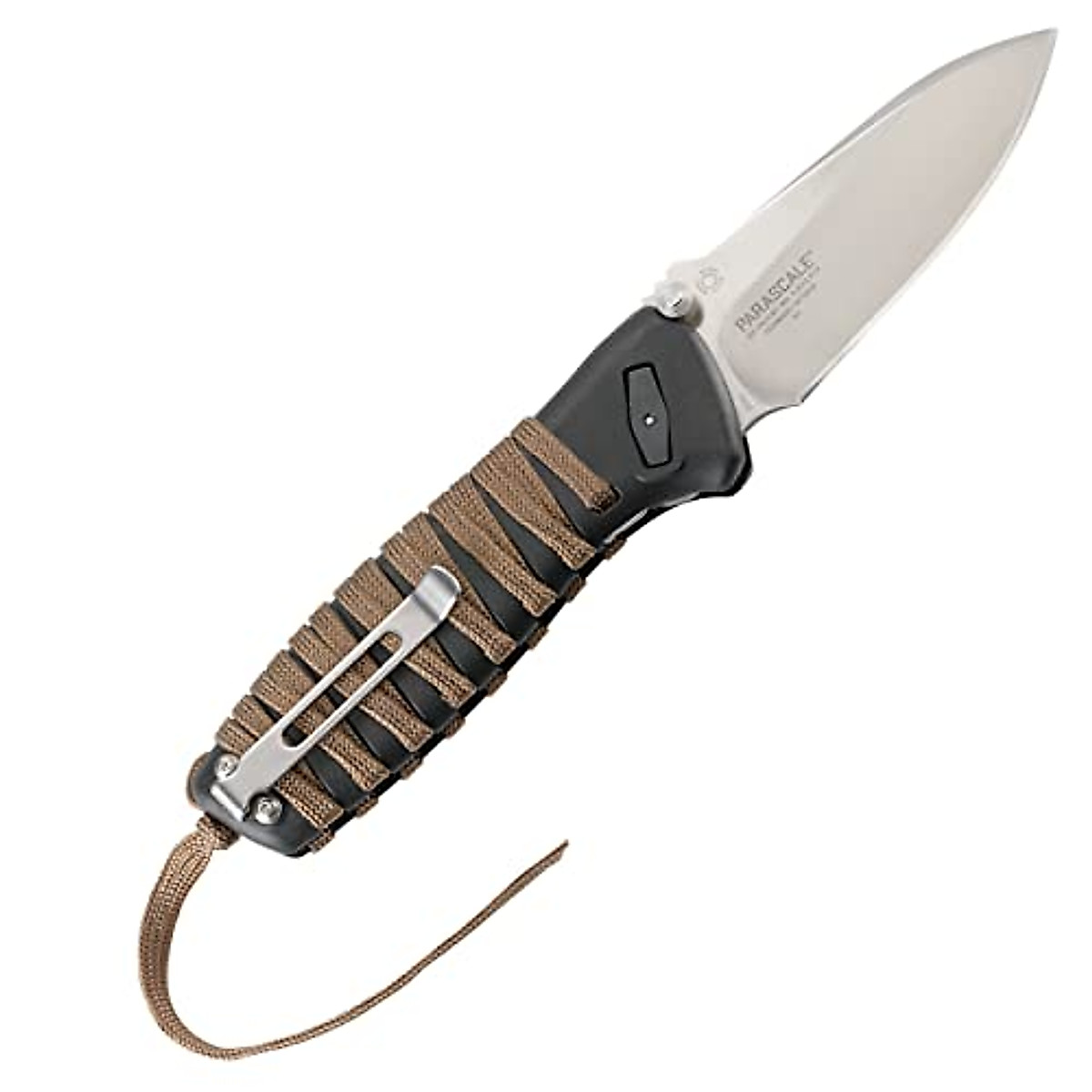 Columbia River Knife & Tool Parascale EDC Folding Pocket Knife with Deadbolt Lock, Heavy Duty Everyday Carry, Drop Point Satin Blade, Cord-Wrapped Handle, Thumbstud 6235