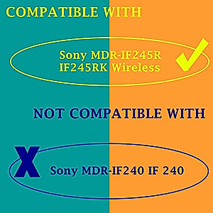 TaiZiChangQin Upgrade Ear Pads Ear Cushions Earpads Replacement Compatible with Sony MDR-IF245R IF245RK Wireless Headphone