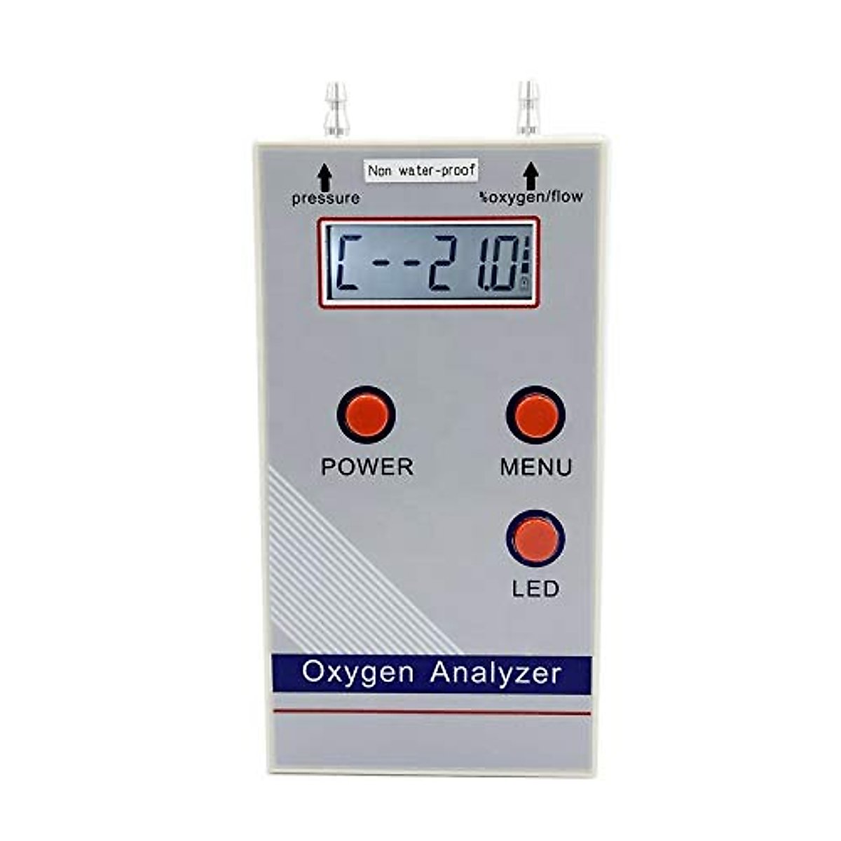 Oxygen Analyzer Purity Detector | 21%-100% | 02, Flow & Pressure Digital Readout |