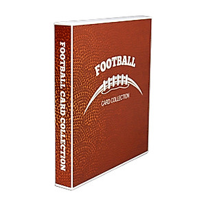 UniKeep Football Themed Trading Card Collection Binder with Trading Card Pages. (Football, Metal Rings)