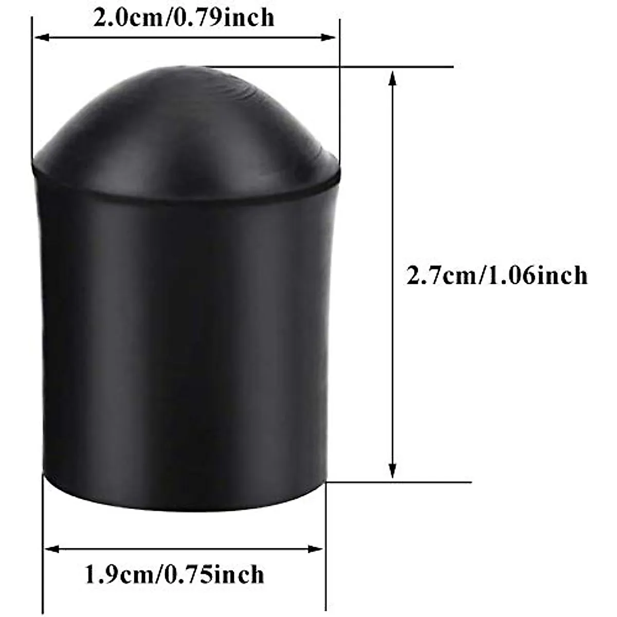 Jiayouy 4pcs Double Bass Endpin Rubber Tip Stopper Protector String Instrument End Cap Accessory