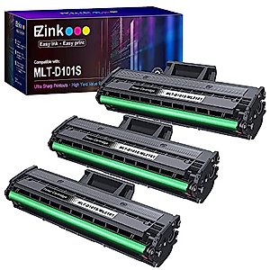 E-Z Ink (TM Compatible Toner Cartridge Replacement for Samsung MLT-D101S 101S MLTD101S to use with ML-2166W ML-2160 ML-2165 SCX-3405W ML-2165W SCX-3405FW SCX-3400 SCX-3401FH SF-760P Printer (3 Black)