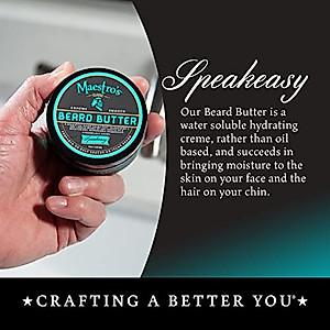 Maestro's Classic BEARD BUTTER | Anti-Itch, Extra Soothing, Hydrating Beard Creme For All Beard Types & Lengths- Speakeasy Blend, 4 Ounce