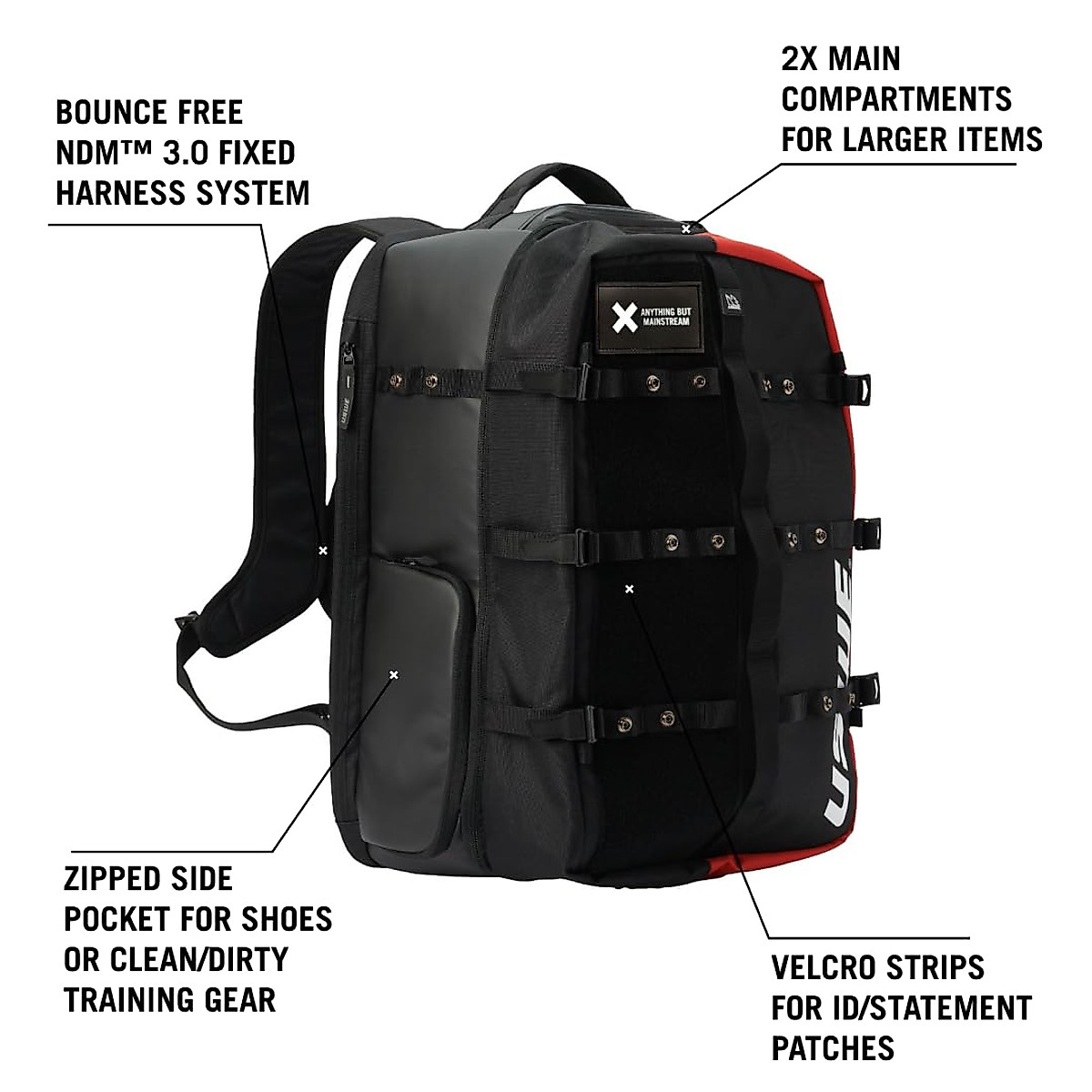 USWE Buddy 40L Athlete Gear Pack, Lightweight Backpack to Store Your Sport Gear & Essentials, Ideal For Travelling, Gym Sessions, Training and More