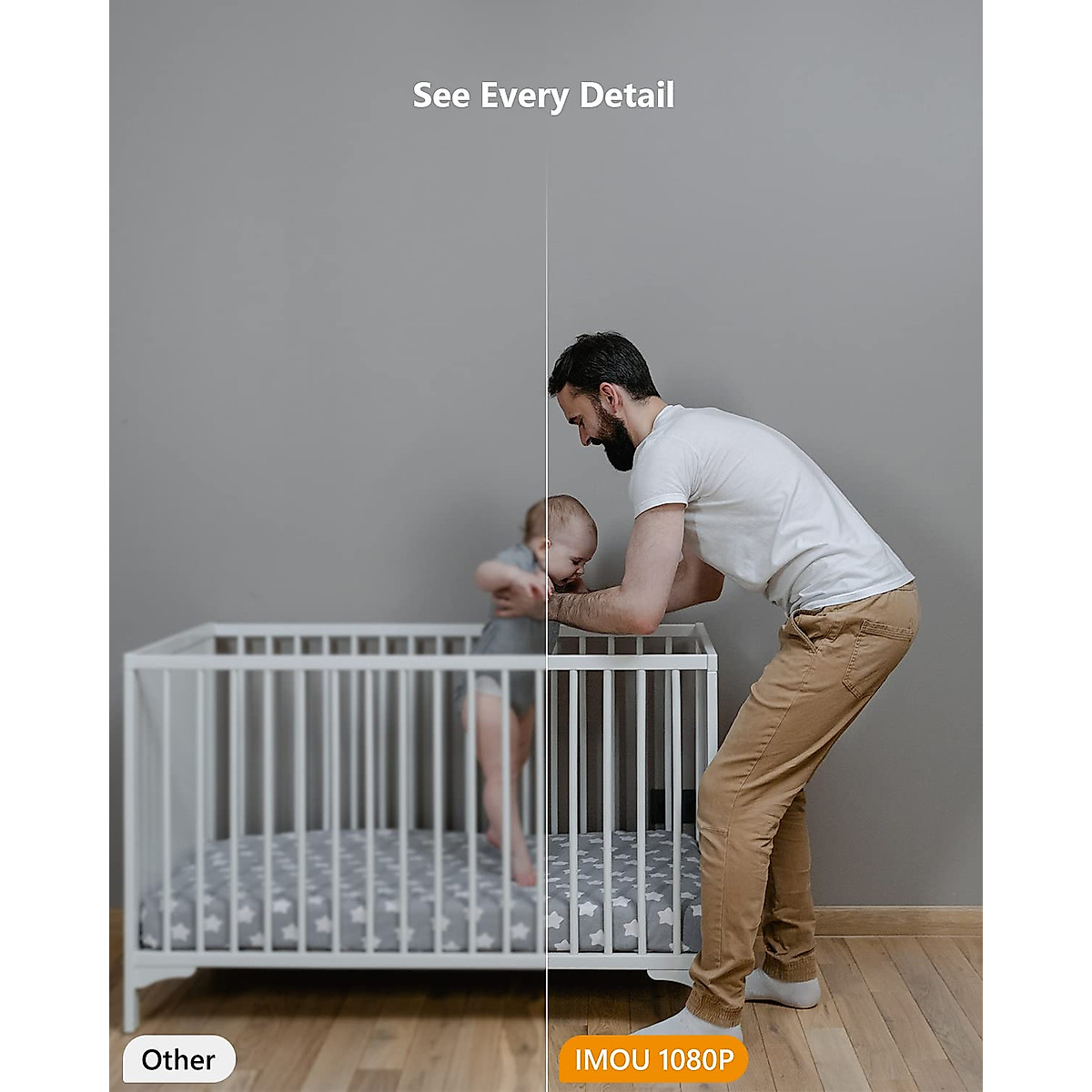 Imou Home Security Camera 2 Pack 1080P Baby Monitor with Night Vision, 2-Way Audio, Human Detection, Sound Detection, WiFi Indoor Camera Dog Cam