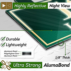 Hanging Address Sign, House Address Plaque, Indoor/Outdoor Use, 8x13 Inch, 22 Colors, Reflective Option, USA Made by My Sign Center (Florence)