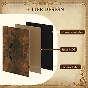 Patikuin Dresser for Bedroom with 15 Drawers, Tall Dresser & Chests of Drawers, Fabric Storage Dresser for Closet, Hallway, Living Room, Rustic Brown