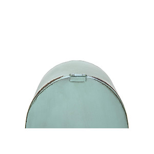 Creative Co-Op Metal Mantel Clock with Aqua Finish