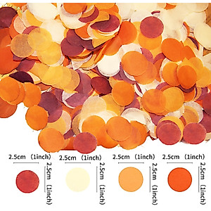 Fall Birthday Party Decorations/Fall Confetti Thanksgiving Decorations/Maroon Orange Confetti/Graduation Burgundy Orange Pumpkin Table Decorations/Burgundy Orange Weddings