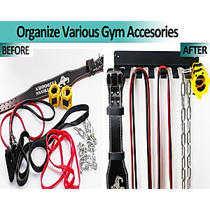 Alvade Storage Rack Storage Rack for Fitness Bands,Straps,Jump Ropes, Foam Rollers