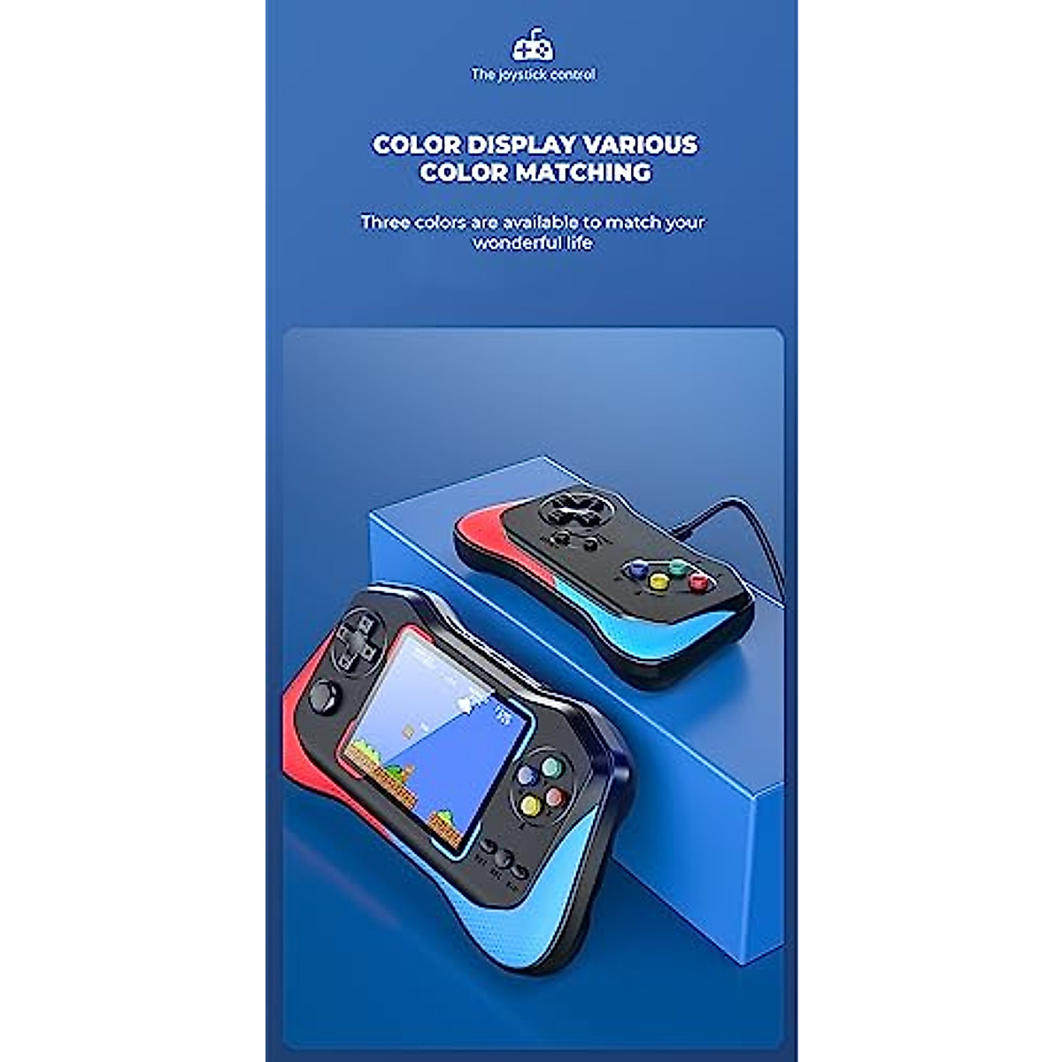 Yooya Handheld Game Console for Kids Adults, 3.5'' LCD Screen Retro Handheld Video Game Console, Preloaded 500 Classic Retro Video Games with Rechargeable Battery, Support 2 Players and TV Connection