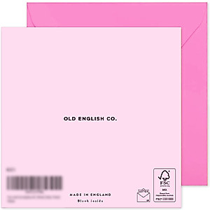 Old English Co. Happy Birthday Wonderul Cousin Card - Square Birthday Woman Wishes Card | Suitable for Cousins| Blank Inside & Envelope Included