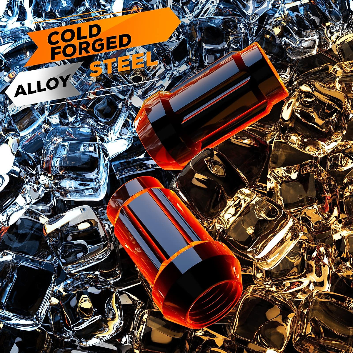 ATV M10x1.25 Aftermarket Lug Nuts for Most Honda Yamaha Kawasaki Suzuki, dynofit 16pcs+1socket 10mm-1.25 Black Spline Drive Conical/Cone Lugnuts for Arctic Cat/Can-Am Tuner Quad, 19mm/21mm Hex Key