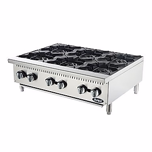 Atosa ATHP-36-6 Heavy Duty 36'' Six Burner Hotplate