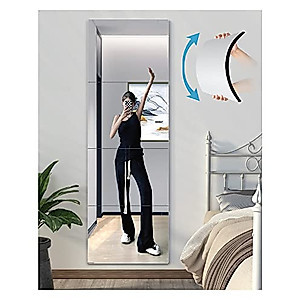 Shatterproof Wall Mirror Full Length,Mirror for Bedroom，Plexiglass Gym Mirrors For Home Gym,Extra Thick: 1/8",12"x12"x4Pcs,Workout Mirrors Safe for Kids,Over The Door Mirror Long Wall Mounted