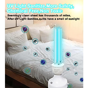 BAIMNOCM Total 50 Watt UV Light, UVC Lamp with E26 Base and Remote Control, UV Light Bulb for Basement/Bedroom/Kitchen 2 Count 25W