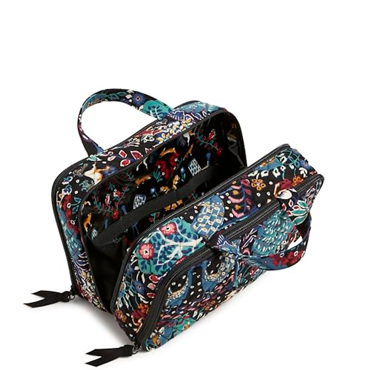 Vera Bradley Cotton Ultimate Travel Makeup Organizer Case, Enchantment