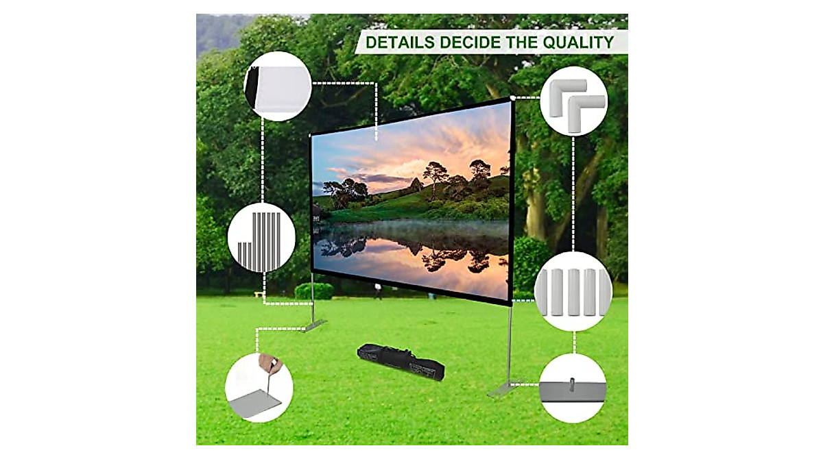 SKERELL Wireless Projector & 100-inch Screen Home Theater Bundle