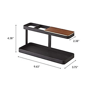 YAMAZAKI home 2300 Desk Bar-Wood & Steel Organizer, One Size, Black