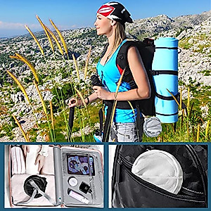 DEDU 3 Pack Pop-Up Laundry Hamper Large Foldable, Portable Mesh Laundry Basket with Handles and Side Pocket, Popup Laundry Bags Extra Large Heavy Duty for Travel and College Dorm (Black-White-Gray)