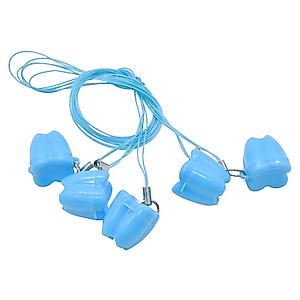 Angzhili Plastic Tooth Saver Necklaces Baby Tooth Boxes for Lost Teeth School Tooth Box for Kids (10pcs, Blue)
