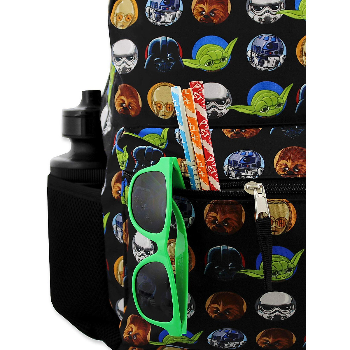 Star Wars Boy's Girl's Adult's 16 Inch School Backpack (One Size, Black)