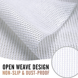 Moretoes Drawer and Shelf Liner, 2 Rolls of Non Adhesive 12 in x 25 FT Durable and Strong Cabinet Liner Non Slip for Kitchen Cupboard Pantry Table Desk Storage Organizer (White)