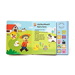 Baby Shark Nursery Rhymes & Animal Songs 10 Button Sound Book | Baby Shark Toys, Baby Shark Books | Learning & Education Toys | Interactive Baby Books for Toddlers 1-3 | Gifts for Boys & Girls