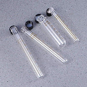 8PCS Graduated Glass Test Tube with Screw Caps, High Temperature Resistant, Clear Glass Test Tubes for Experiments and Plant Use