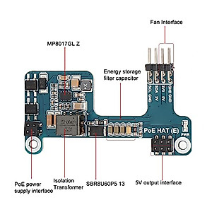 Dpofirs for Raspberry Pi 3B + 4B, Mini Power Over Ethernet Expansion Board, POE Mini Expansion Board for Raspberry Pi 3B + 4B