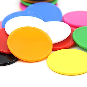 Nurlean 200-1000 Pieces Custom Plastic Chips Drink Tokens for bar, 37mm 1.45in,Imprinted with Your Personalized Logo and Text