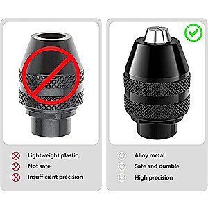 2-Pack Keyless Chuck, 1/32" to 1/8" Replacement 4486 Drill Keyless Bit Chuck Shank Rotary Tool Quick Change Adapter Kit Compatible for Dremel 4486 Model 395 3000 4000 4300 8220 3000 7300 Multipro
