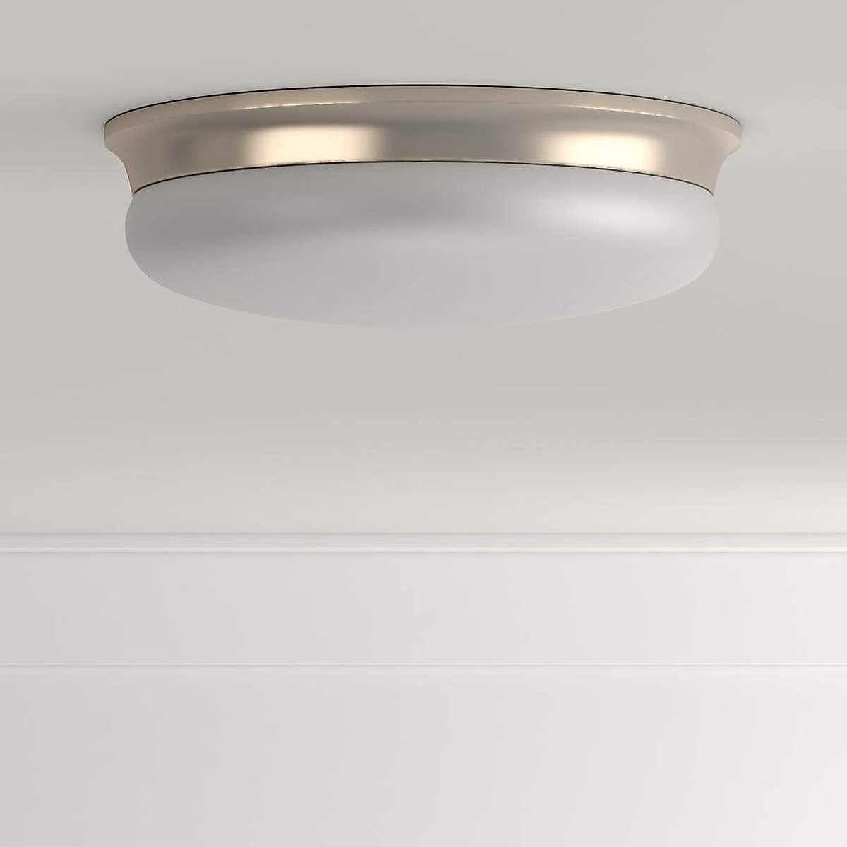 Hampton Bay 13" Brushed Nickel LED Flushmount - Model #HGV3011L-2/BN