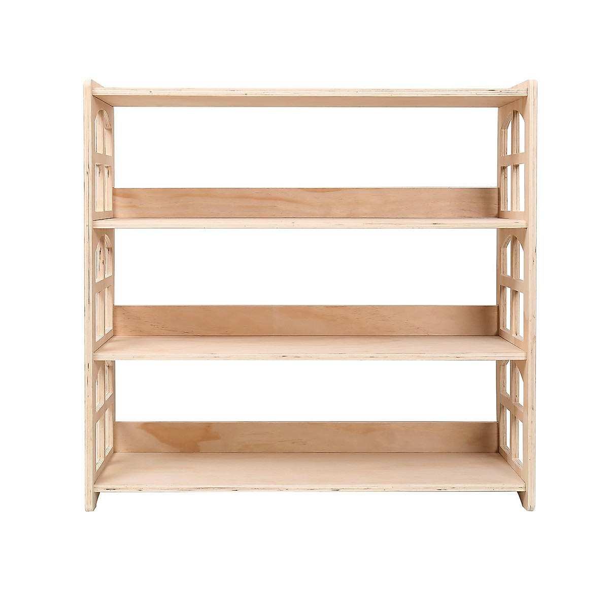FDHUIJIA Montessori Bookshelf Toy Shelf Kids Storage Organizer for Toys Book Shelves for Kids Room Sturdy and Safe Toddler Wood Classroom Childrens Bookcases(4Tier)