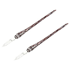 FAVOMOTO 2pcs Glass Dip Pen Wedding Sets Quill Pen Set Stained Glass Glass Dip Pen Set Calligraphy Pen Decorative Note Pen Stationery Office Stationery Drawing Pen Black Note Pen