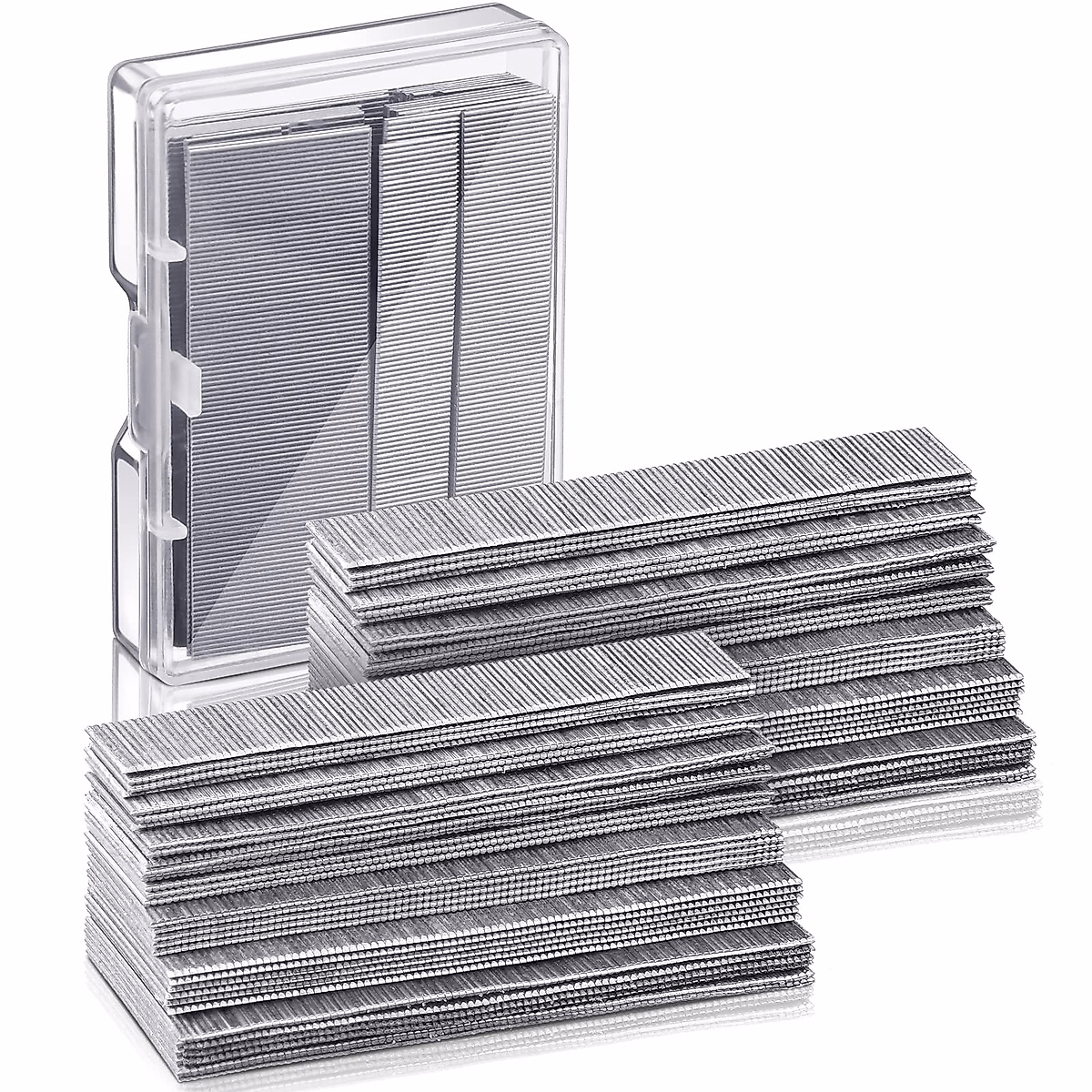 Zhengmy 10500 Pieces 23 Gauge Nails 7 Sizes Assorted Headless Micro Pins Headless Stainless Steel Pins 2/5 Inch to 1 Inch for Molding Cabinetry Building Assembly