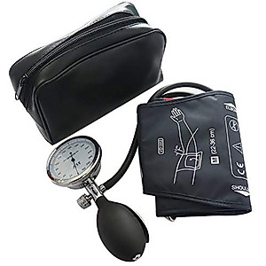 Manual Blood Pressure Cuff, Single Tube Cuff with Pressure Gauge and Inflation Bulb (Adult)