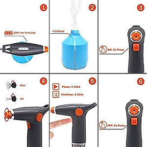 T TOVIA 1L Electric Plant Mister Spray Bottle for Indoor/Outdoor Plants, Electric Watering Can with Adjustable Copper Spout, Automatic Plant Watering Devices, for Hair, Cleaning Home, Gardening